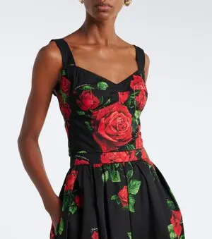 Dolce & Gabbana Floral Cotton-blend Bustier