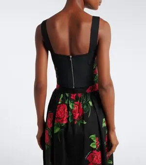 Dolce & Gabbana Floral Cotton-blend Bustier