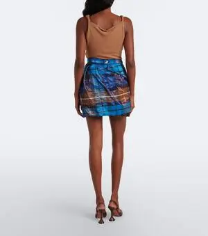 VIVIENNE WESTWOOD Zora Draped Plaid Miniskirt