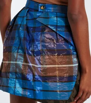 VIVIENNE WESTWOOD Zora Draped Plaid Miniskirt