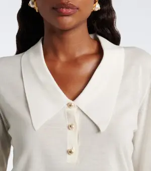 Dolce & Gabbana Embellished Cashmere-blend Polo Sweater