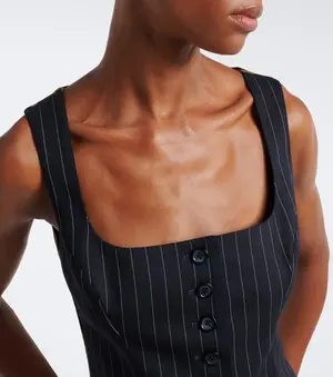 Dolce & Gabbana Pinstriped Wool-blend Vest
