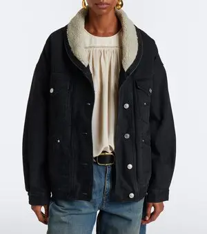 Isabel Marant Étoile Pimia Fleece-trimmed Denim Jacket