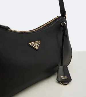Prada Aimee Large Leather Shoulder Bag