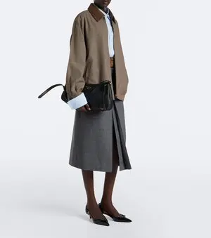 Prada Aimee Large Leather Shoulder Bag
