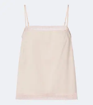 ERES Sensoriel Lace-trimmed Cotton Camisole - Pink