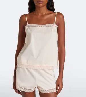 ERES Sensoriel Lace-trimmed Cotton Camisole