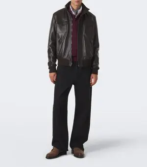 Dolce & Gabbana Leather Blouson Jacket