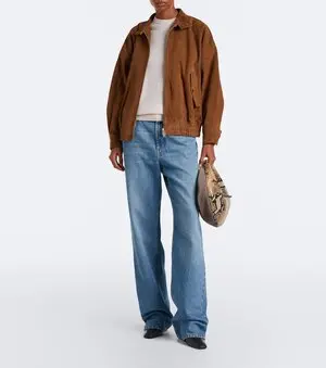 AGOLDE Blair Suede Blouson Jacket