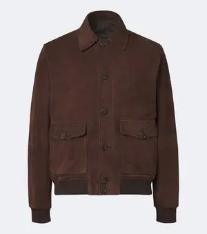 ARMA Tomme Reversible Suede Blouson Jacket - Brown