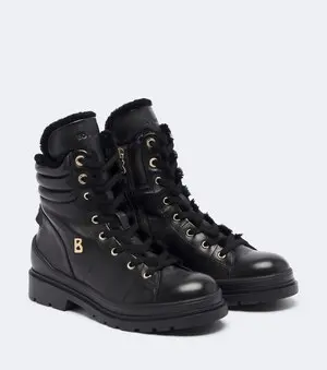 Bogner St Moritz S 14 B Leather Lace-up Boots - Black