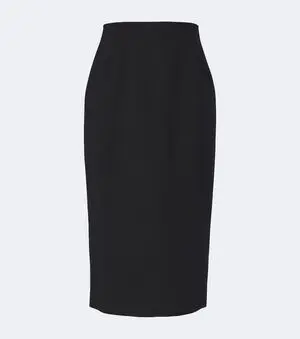 Dolce & Gabbana Virgin Wool Pencil Skirt - Black