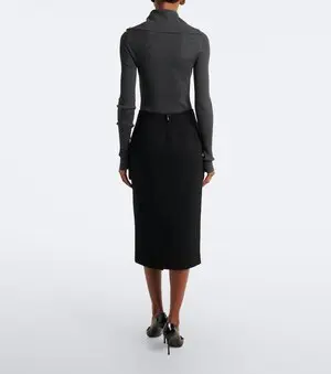 Dolce & Gabbana Virgin Wool Pencil Skirt