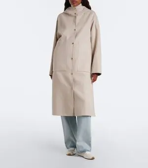 Moncler Anthrene Reversible Wool And Cashmere Down Coat