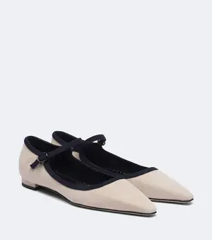 Manolo Blahnik Suede Ballet Flats