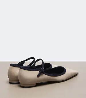 Manolo Blahnik Suede Ballet Flats
