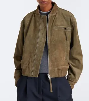 ARMA Elysia Suede Bomber Jacket