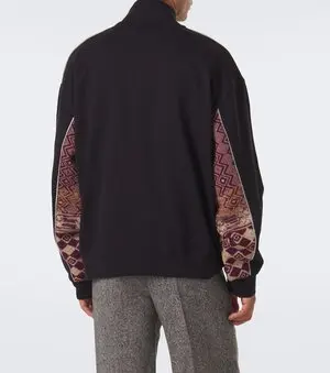 Dries Van Noten Cotton And Wool Half-zip Sweater
