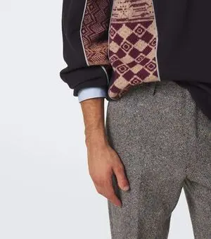 Dries Van Noten Cotton And Wool Half-zip Sweater