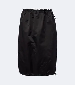 Prada Silk Satin Midi Skirt