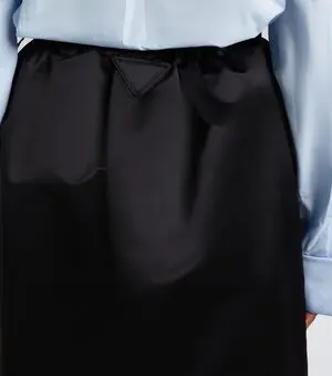 Prada Silk Satin Midi Skirt