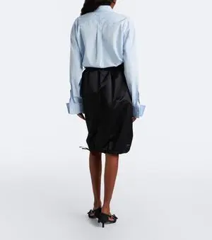Prada Silk Satin Midi Skirt