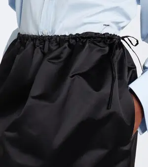 Prada Silk Satin Midi Skirt