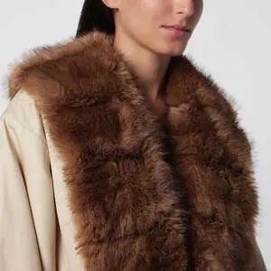 ROTATE BY BIRGER CHRISTENSEN Jacket With Faux Fur Collar