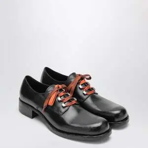 Prada Aged Leather Lace-up Shoes