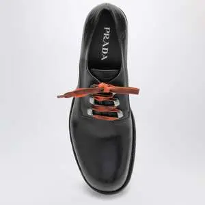 Prada Aged Leather Lace-up Shoes