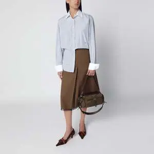 Prada Explore Medium Bag In Re-nylon In Burnt Color - Brown
