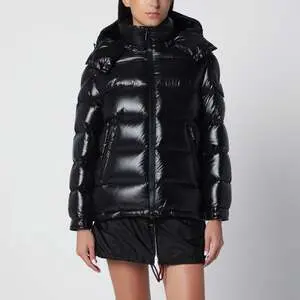 Moncler Maire Down Jacket In Laqué Nylon - Black
