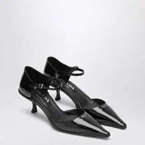 Prada Brushed Leather Side-open Pumps