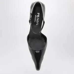 Prada Brushed Leather Side-open Pumps
