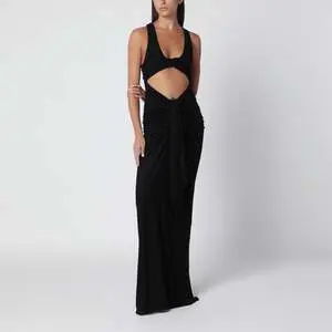 Christopher Esber Vivenda Draped Maxi Dress In Viscose - Black