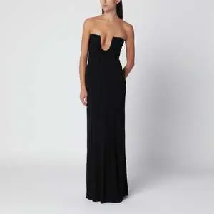 Christopher Esber Arced Palm Viscose Strapless Dress