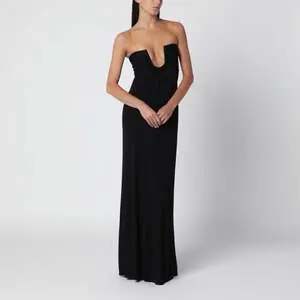 Christopher Esber Arced Palm Viscose Strapless Dress