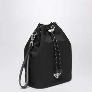 Prada Speedrock Pouch In Re-nylon And Leather