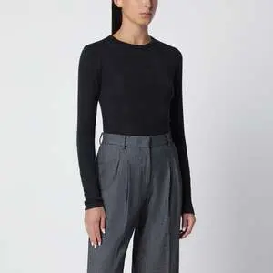 RÓHE Anthracite Mélange Wool Sweater - Grey