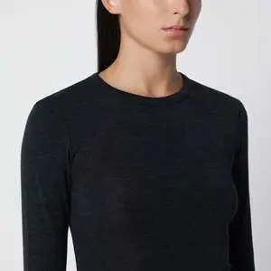 RÓHE Anthracite Mélange Wool Sweater