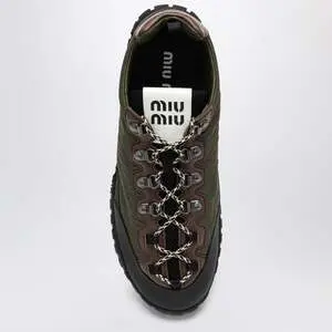 Miu Miu Military Ripstop Technical Fabric Sneakers