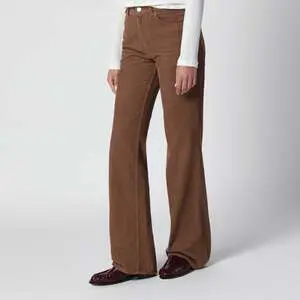 Saint Laurent 1970s Fall Leaf Corduroy Trousers