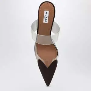 Alaïa Heart 60 Leather Wedge Mules