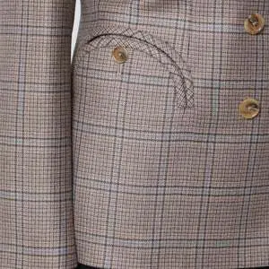 BLAZÉ MILANO Saona Charmer Double-breasted Jacket In With Check Pattern