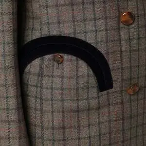 BLAZÉ MILANO Double-breasted Jacket With Check Pattern In Wool And Cashmere