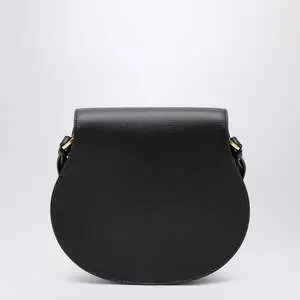Chloé Saddle Marcie Bag In Black Grained Leather