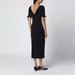 Alessandra Rich Midi Dress With Lace Insert