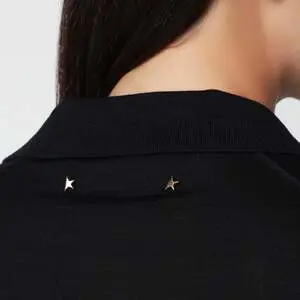 GOLDEN GOOSE Virgin Wool Long-sleeved Polo Shirt