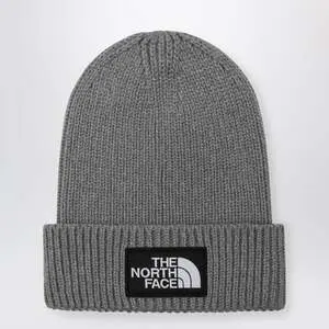 The North Face Beanie With Logo Patch - Grey