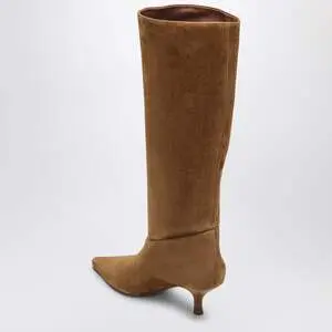 Paris Texas Knee-high Cognac Goat Suede Boots